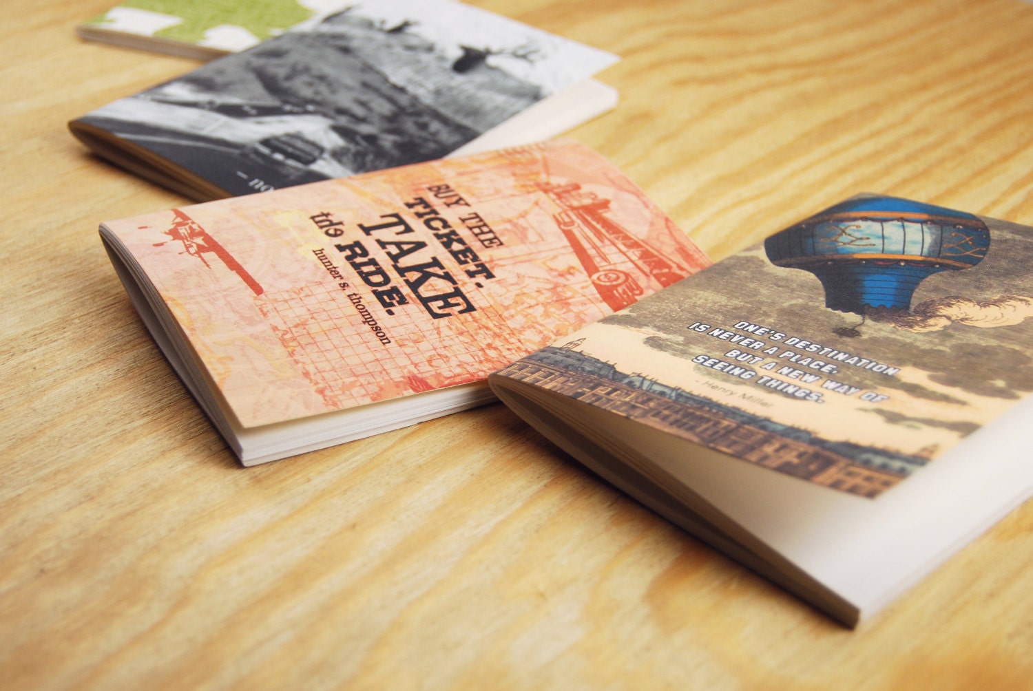 4 Traveler Pocket Notebooks Set 4 Unique Travel Inspired - Etsy