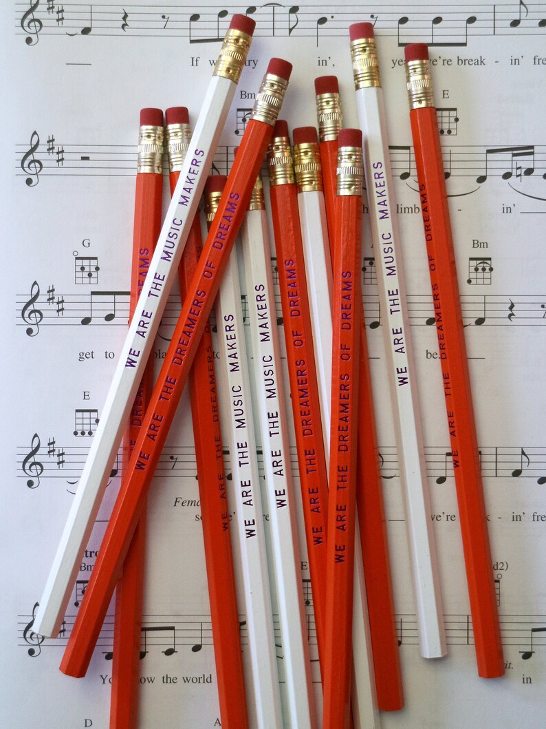 Music Makers Wonka Inspired Pencil Set Movie Quote Pencils - Etsy