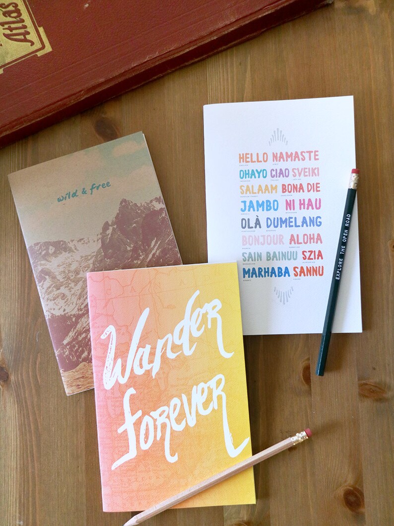 Wander Forever Sketchbook, Traveler Gift, Wanderlust, Travel Journal ...