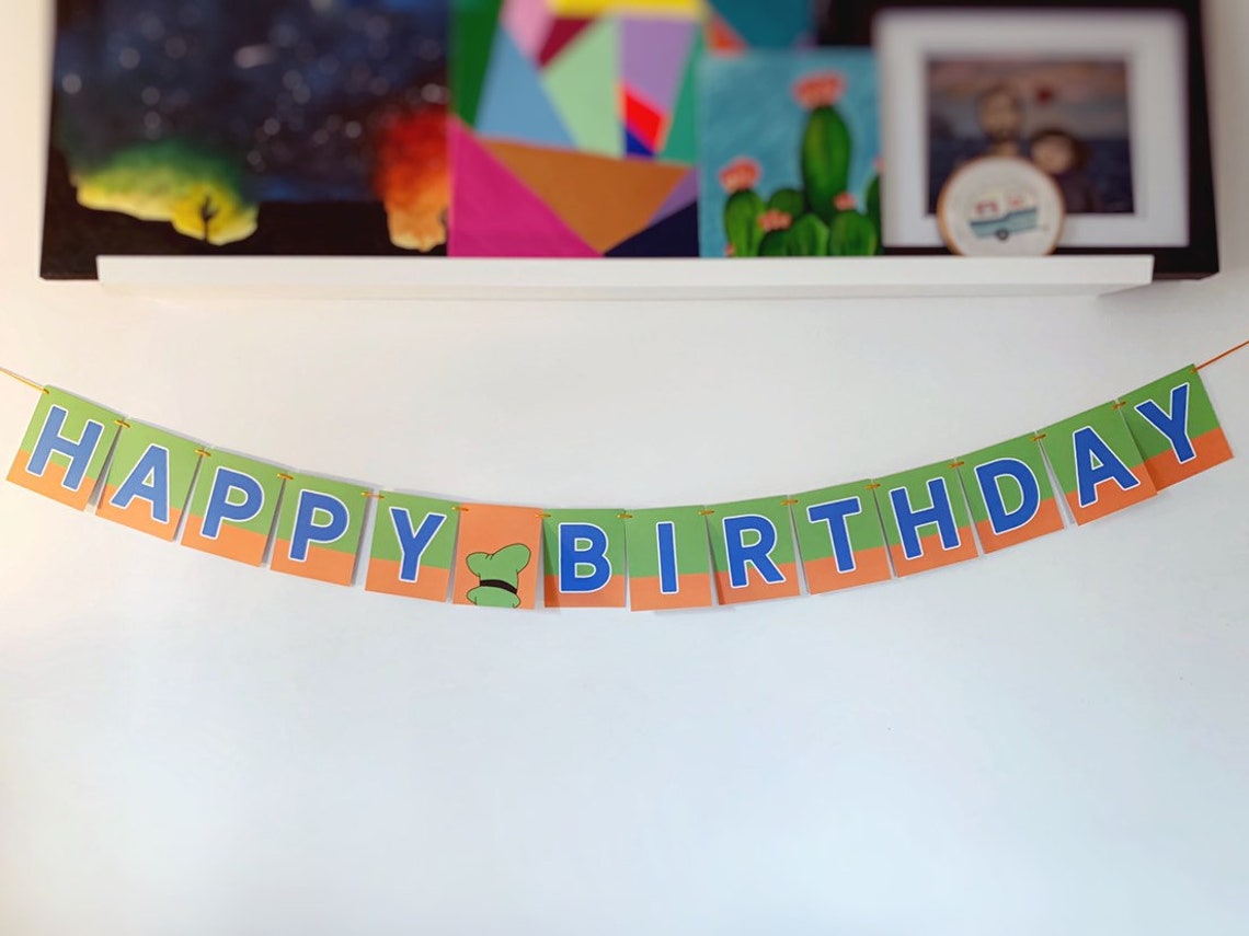 Goofy Garland Party Decoration Disney Party Disney Decor - Etsy