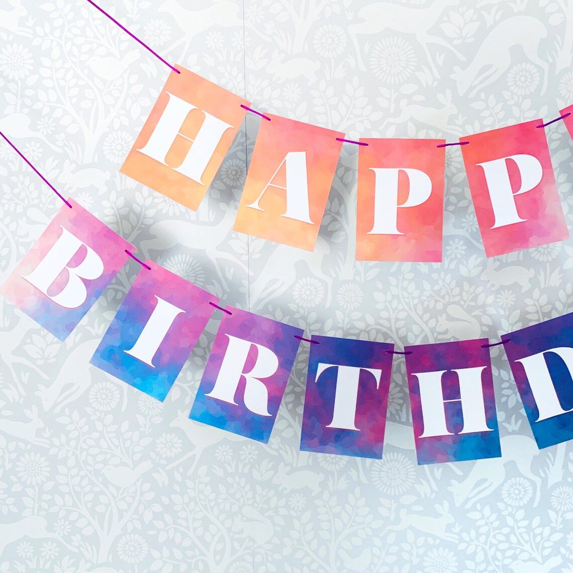 Colorful Garland, Colorful Party Decor, Colorful Party Banner ...