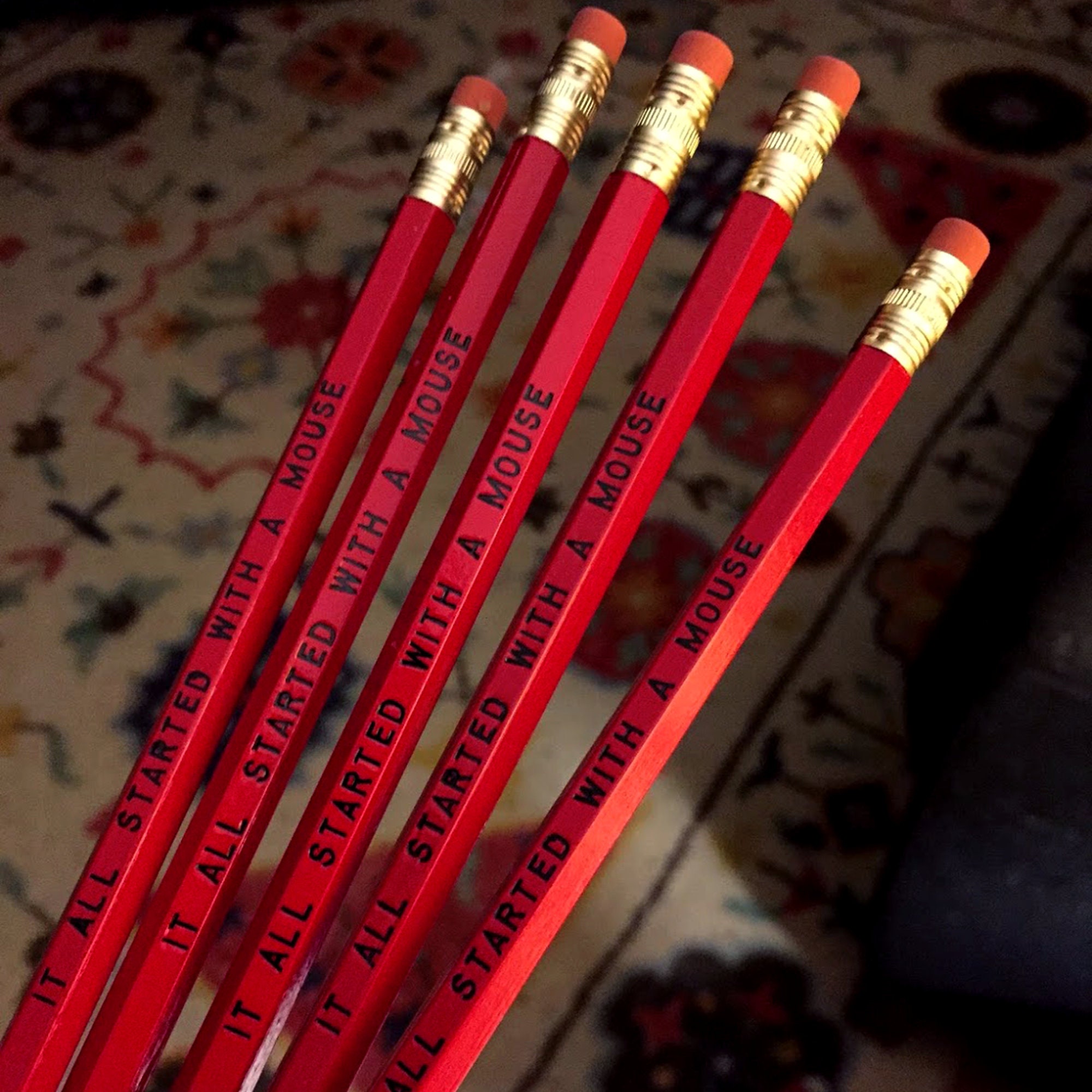 It All Started With a Mouse Engraved Pencil 6 Pack, Earmark Pencils ...