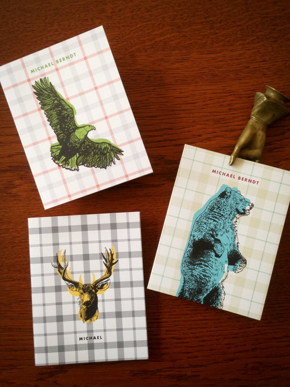 Set of 12 Spirit Animal Personalized Note Cards Great Gift | Etsy