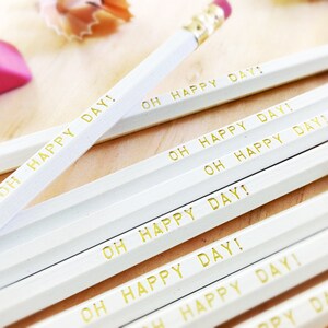 Oh Happy Day Pencil 6 Pack - Great Wedding Favors and Gifts, Shower ...