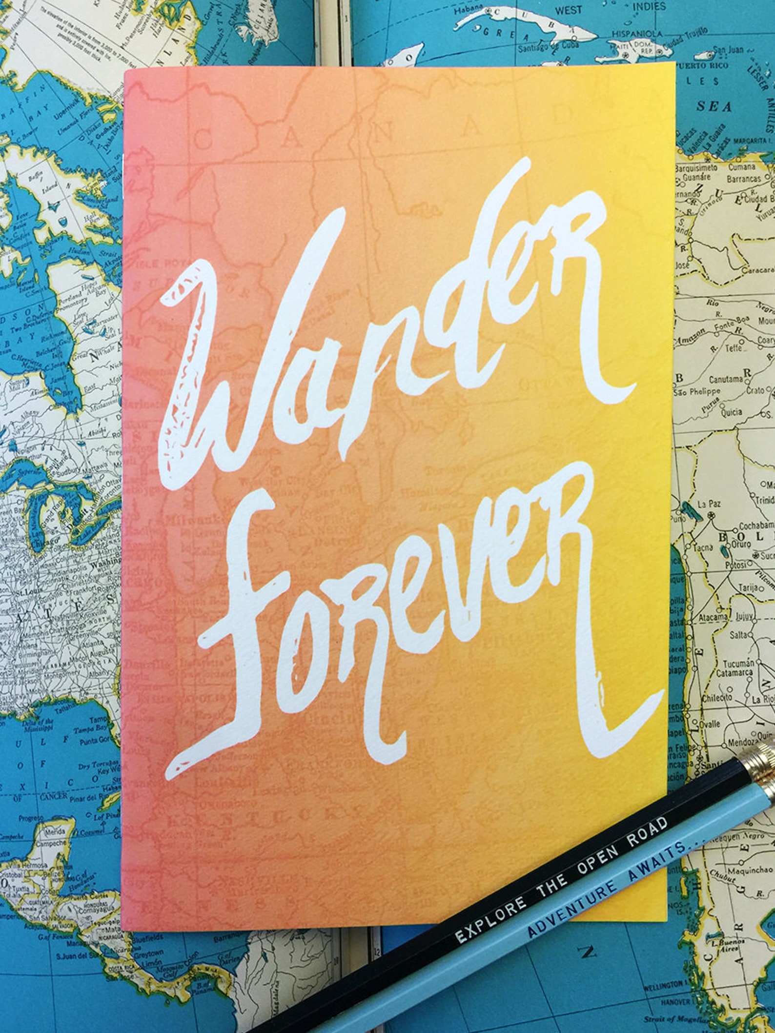 Wander Forever Sketchbook, Traveler Gift, Wanderlust, Travel Journal ...