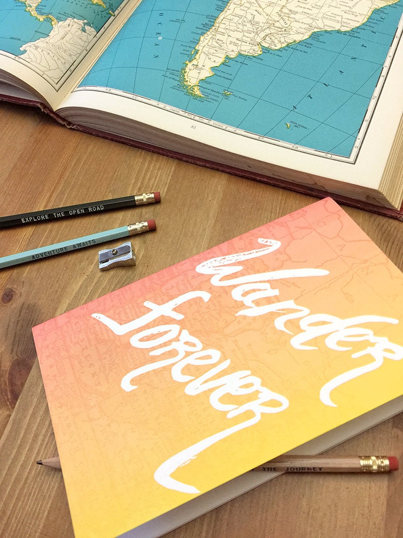 Wander Forever Sketchbook, Traveler Gift, Wanderlust, Travel Journal ...