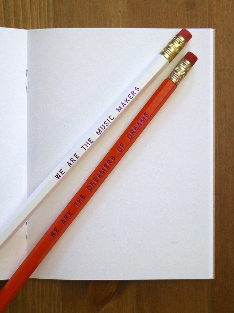 Music Makers Wonka Inspired Pencil Set Movie Quote Pencils - Etsy