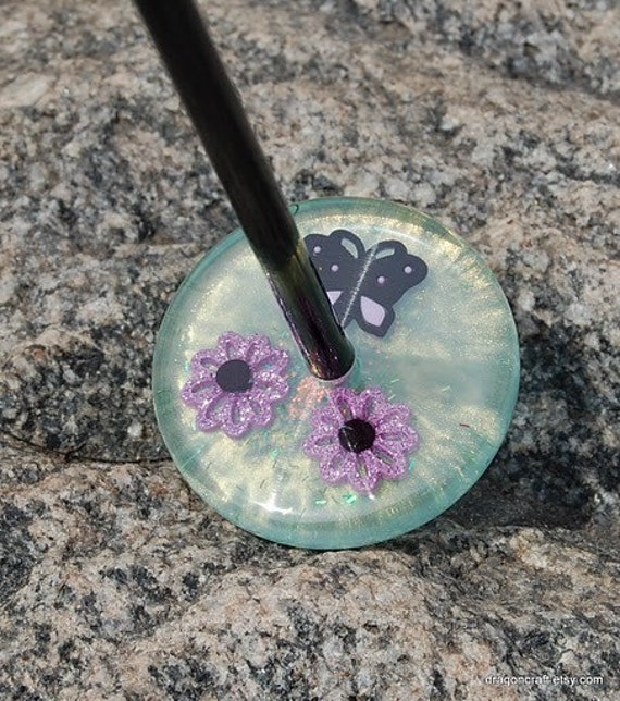 Items similar to Butterfly Garden - Bottom Whorl Handmade Resin Drop ...