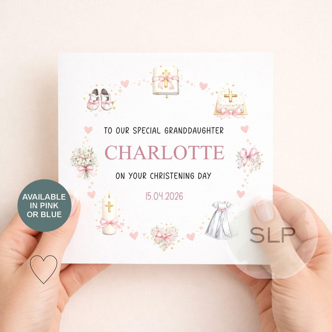 Personalised Christening Card – Baptism Card for Grandson ...