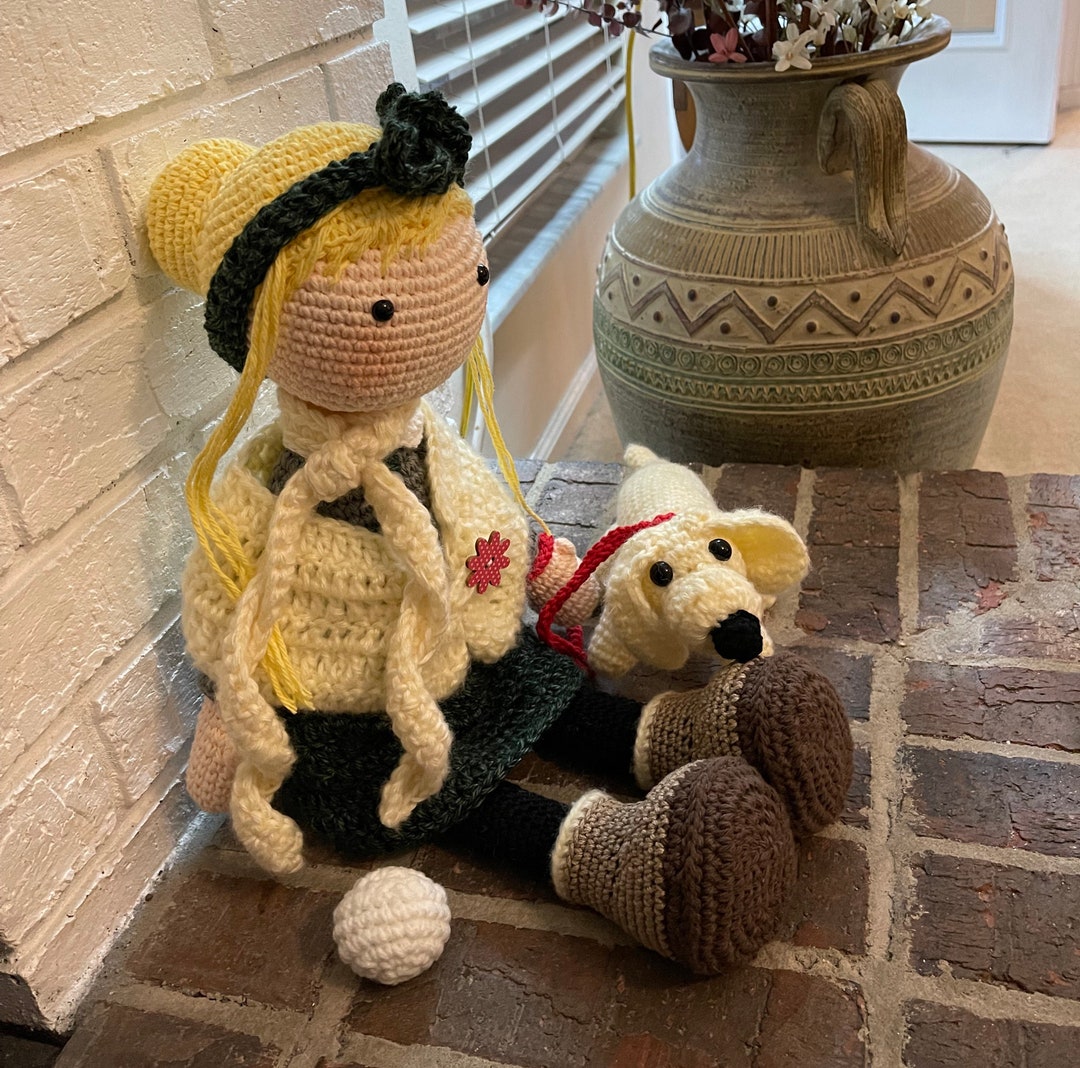 Handmade Crocheted Doll and Puppy Dolly Plush With Dog Carocreated ...