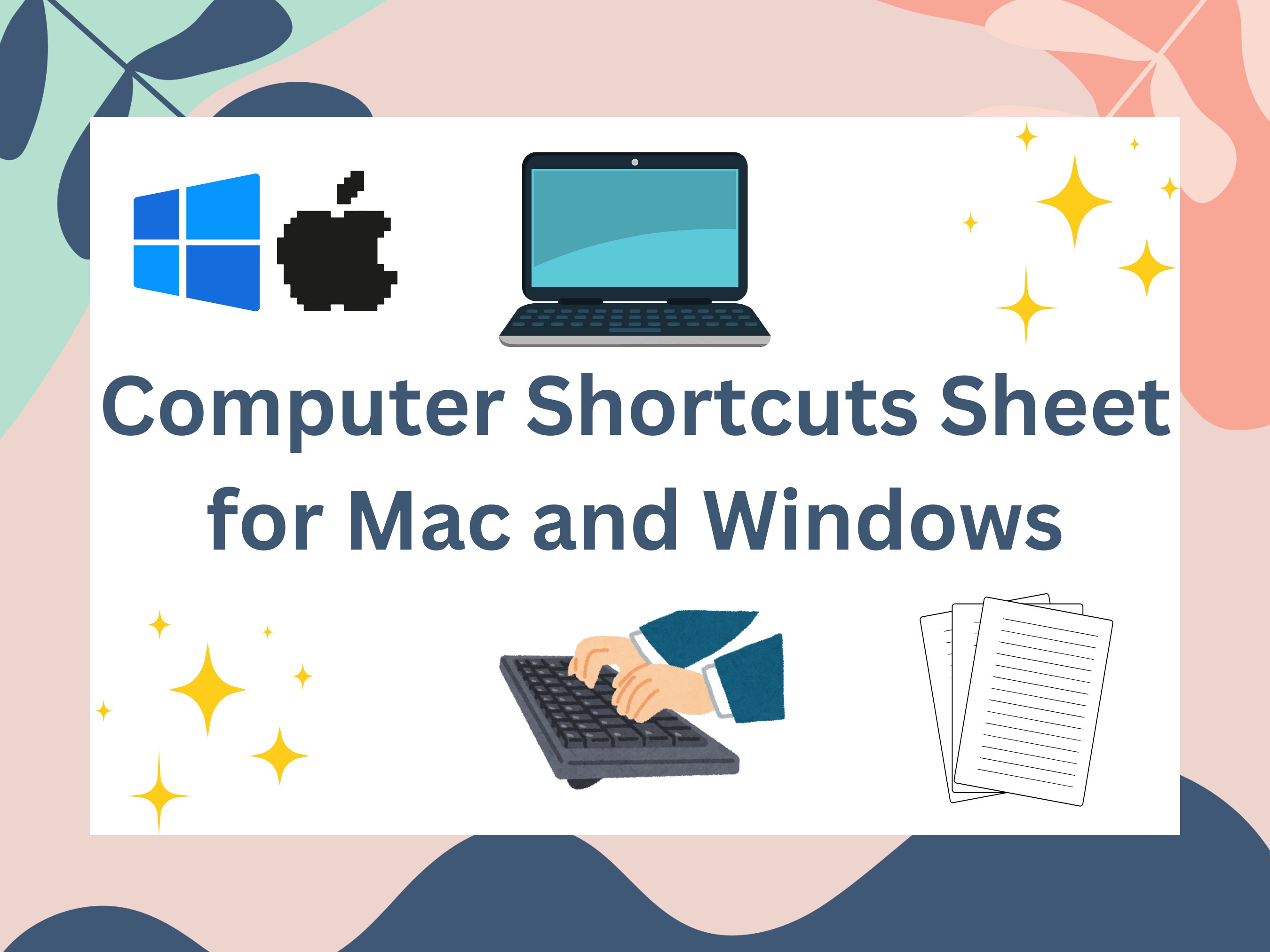 Essential Keyboard Shortcuts Cheat Sheet PDF Quick Reference Guide Time ...