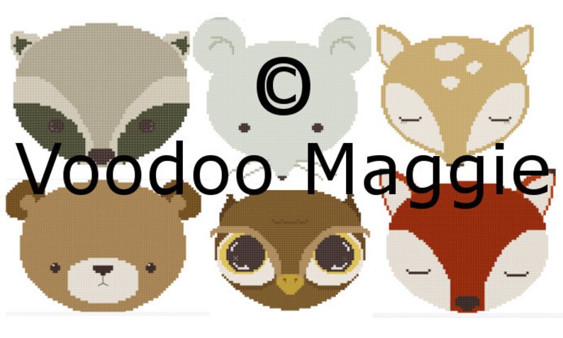 Woodland Animals Cross Stitch Pattern Complete Set - Etsy