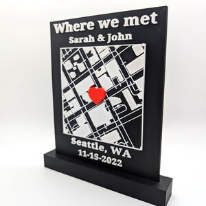 Custom 3D Map - 'where We Met' Personalized Gift for Couples | Unique ...