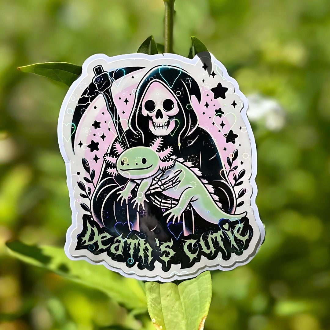 Boo Basket Grim Reaper Axolotl Goth Stickers Witchy Planner Pastel Goth ...