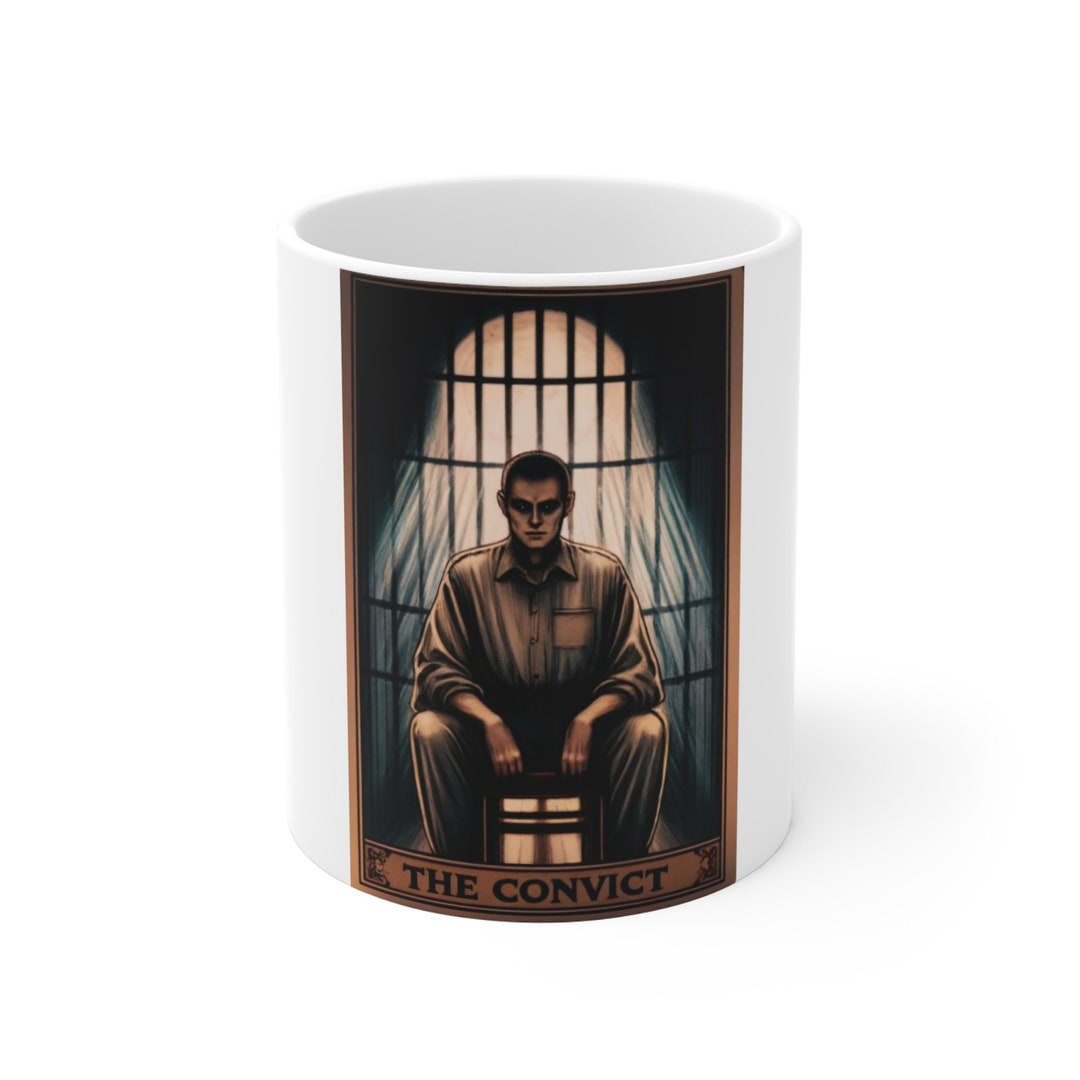True Crime Tarot Mug, "the Convict" Design - Etsy