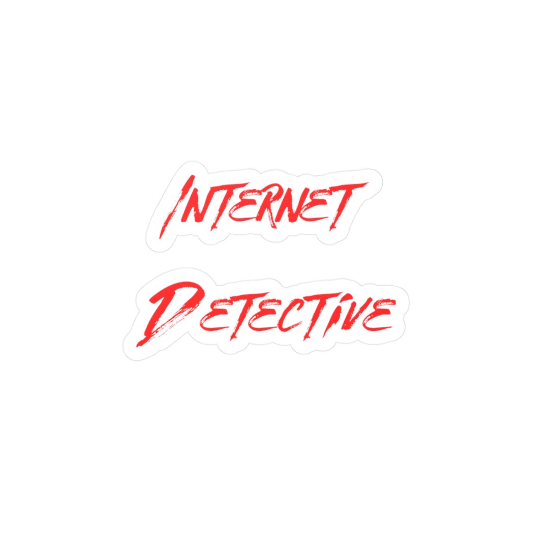 Internet Detective Cut Out Sticker - Etsy