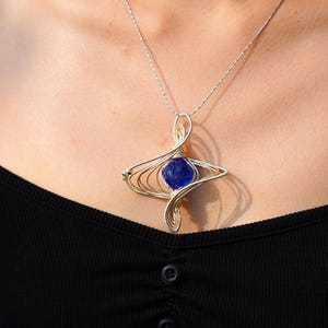 Handmade Cosmic Planet Crystal Necklace,wire-wrapped Universe Pendant ...