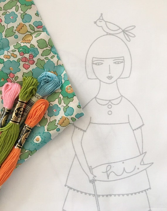 JANE doll embroidery pattern | Etsy