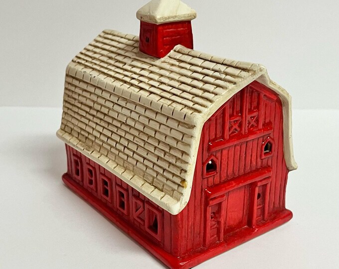 Enesco Ceramic Red Barn With Beige Roof VTG Ca. 1980's BARN ONLY - Etsy