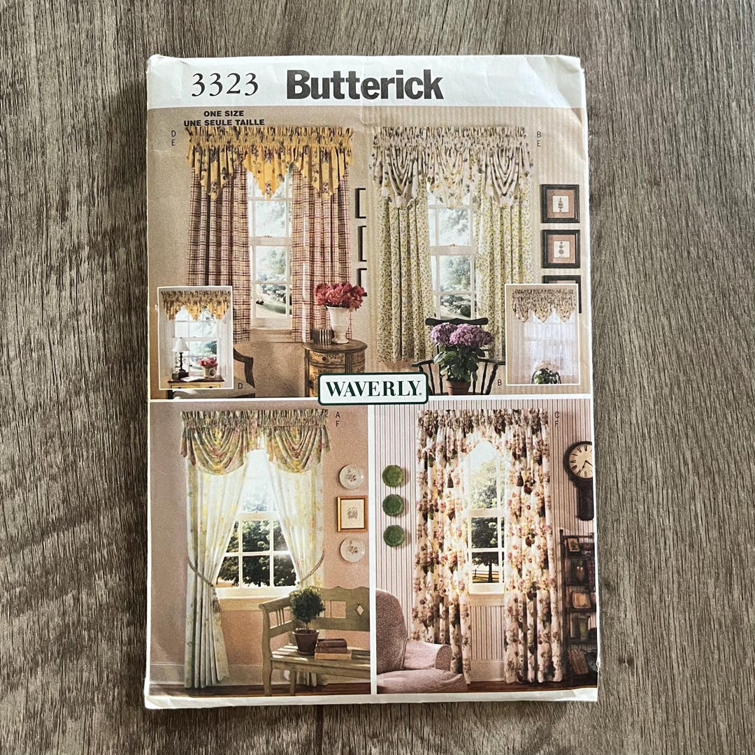 Butterick Waverly Curtain Sewing Pattern 3323 UNCUT - Etsy