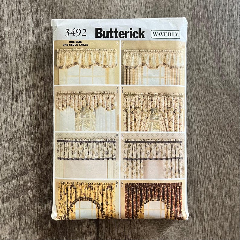 Butterick Waverly Curtain Sewing Pattern 3492 UNCUT - Etsy