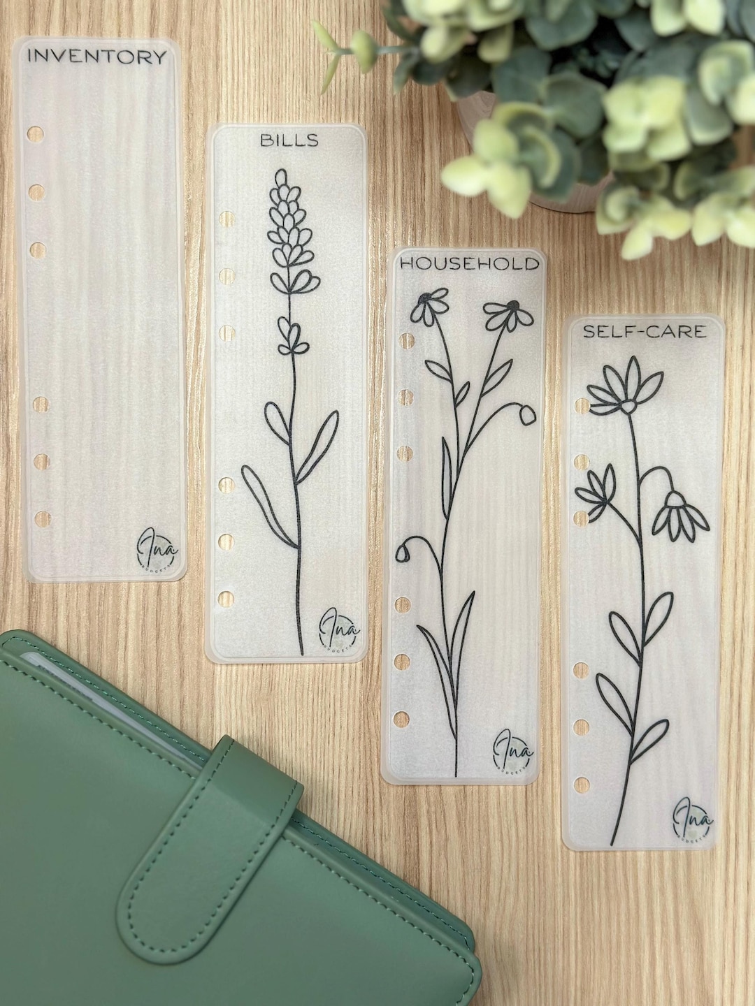 Category Bookmarks for Cash Binder/planner | A6/personal Size ...