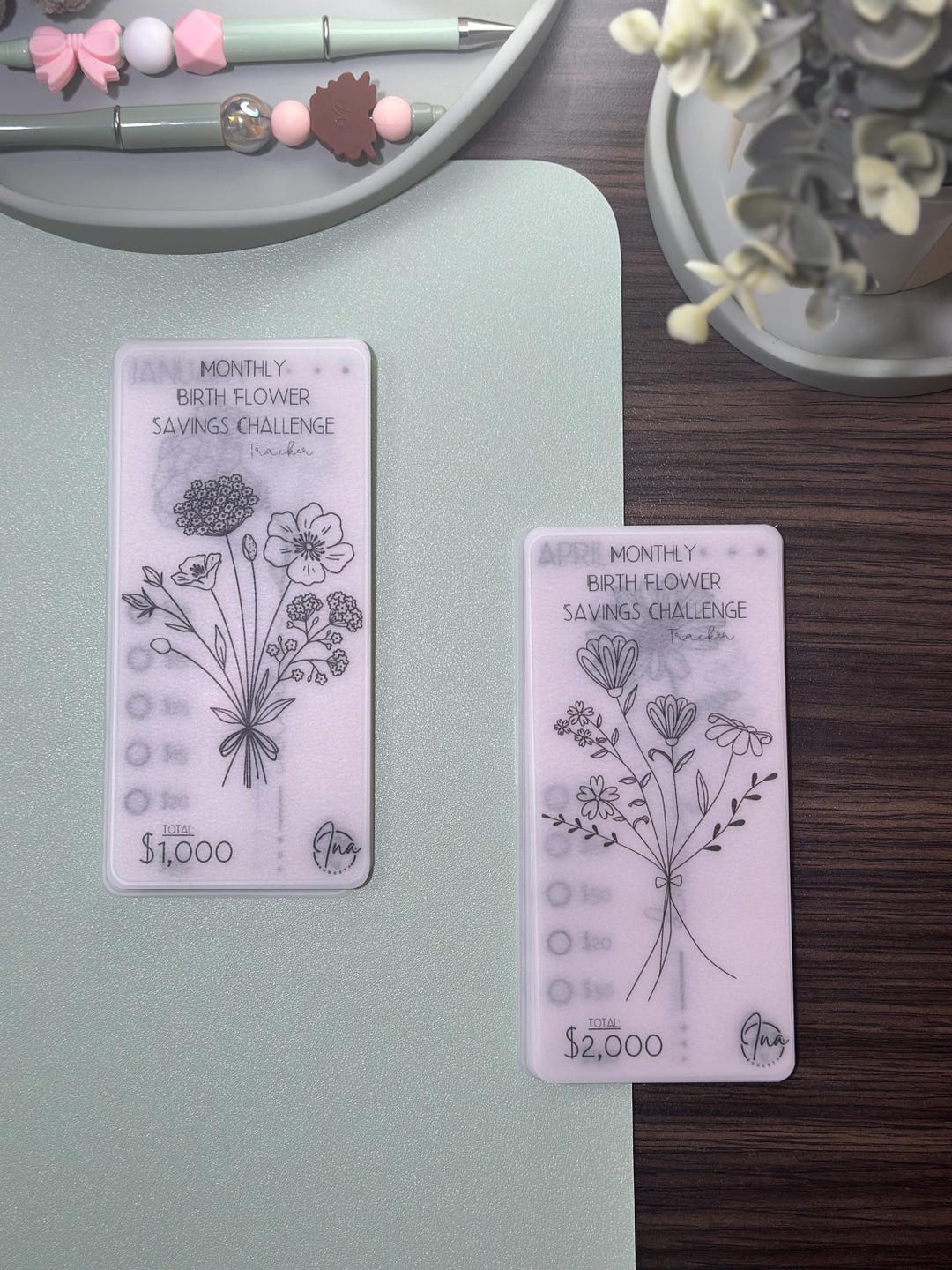 Birth Month Flower Savings Challenge | Savings Tracker | Custom Amount ...