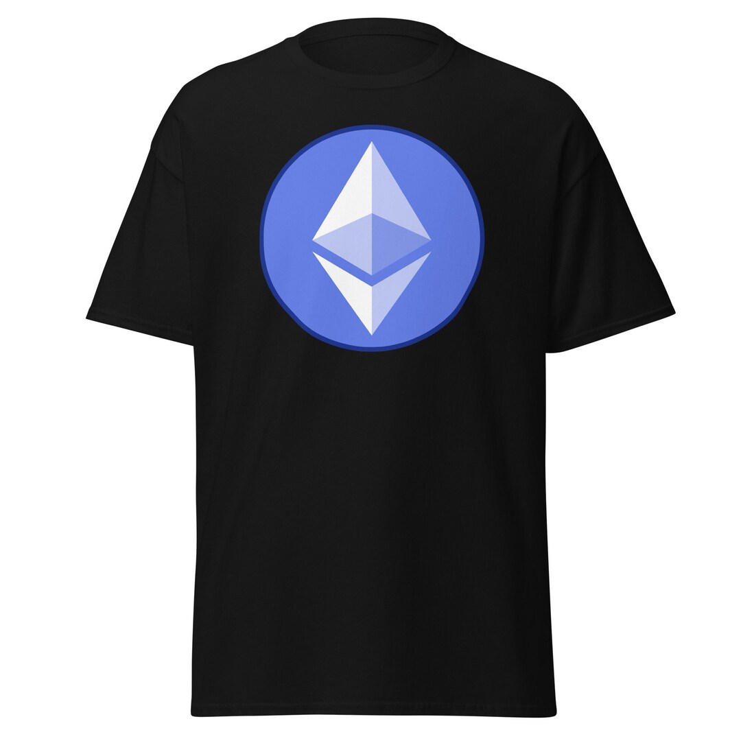 ETH Ethereum Round Logo Cryptocurrency Symbol Men’s Short Sleeve T ...