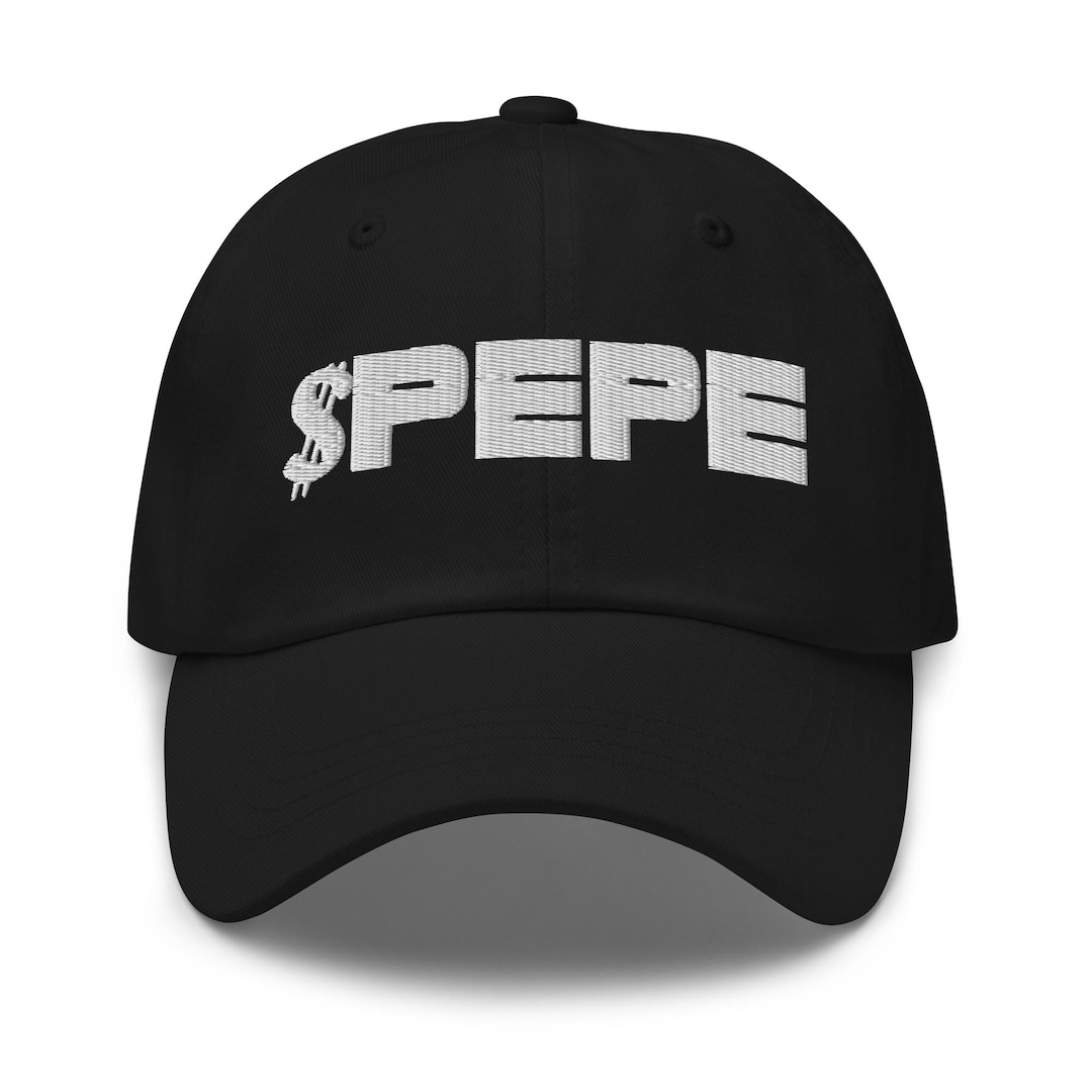 Ticker PEPE the Frog Meme Coin Cryptocurrency Embroidered Baseball Cap ...