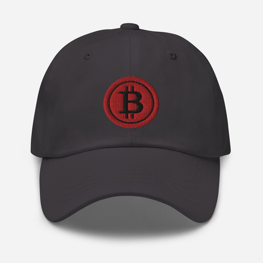Red BTC Bitcoin Crypto Symbol Digital Asset Baseball Cap Dad Hat - Etsy
