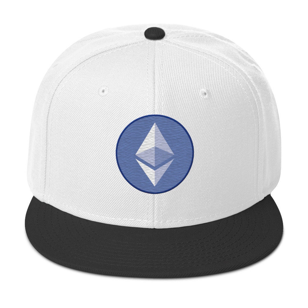 ETH Ethereum Round Logo Crypto Symbol Flat Bill Cap Snapback Hat - Etsy