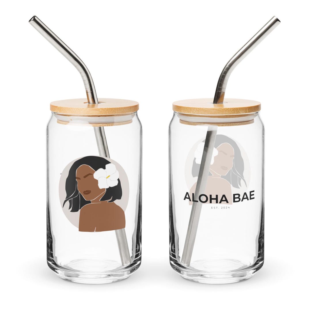 Aloha Bae Var. 4 Collectible Can-shaped Glass - Hawaiian Wahine ...