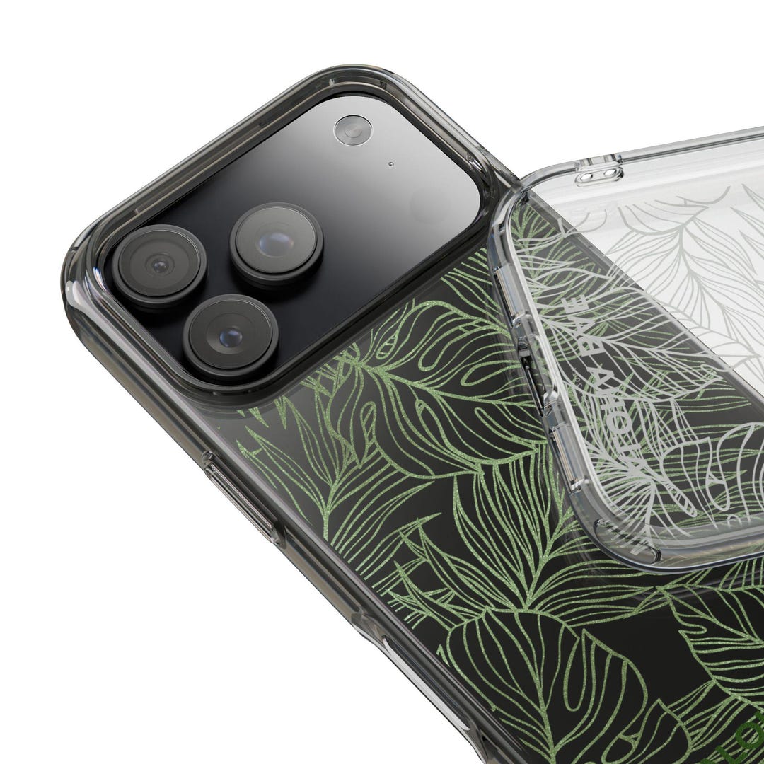 Aloha Bae Leafy Greens iPhone 17 Case: Clear Impact Tropical Design - Etsy