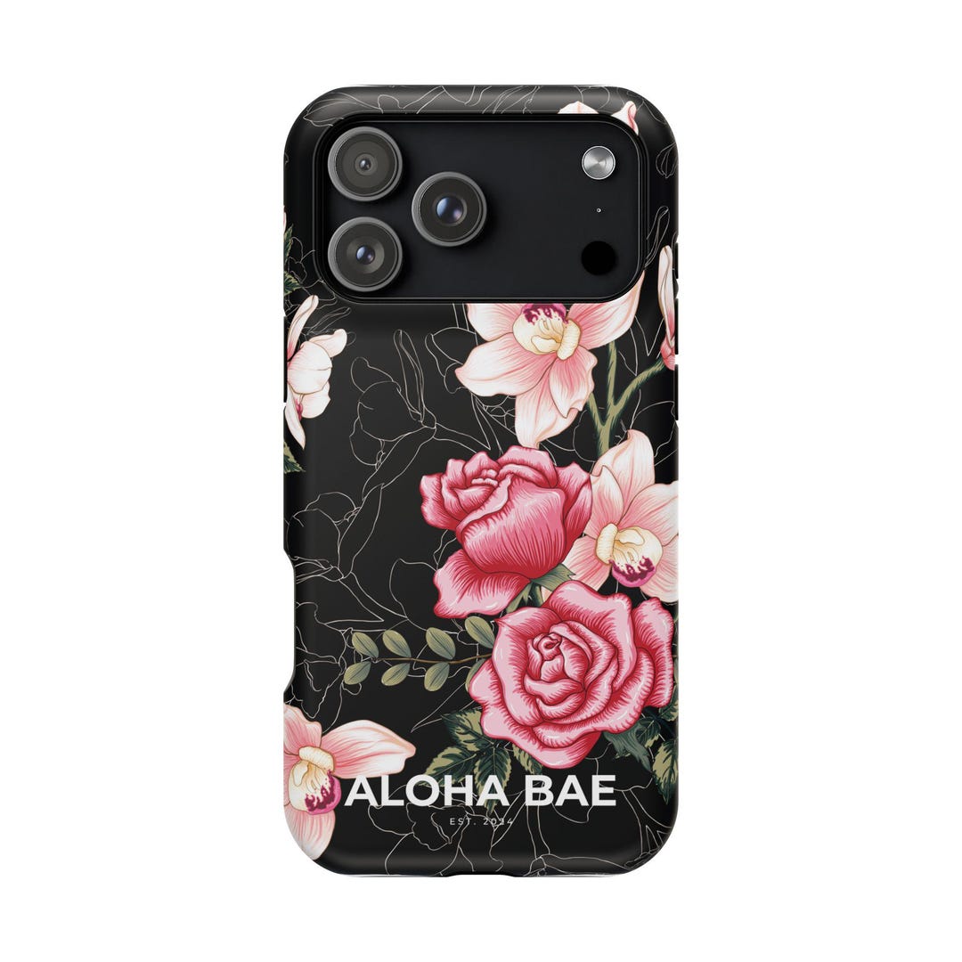 IPhone 17 Magsafe Painted Rose Orchids Case: Aloha Bae Design - Etsy