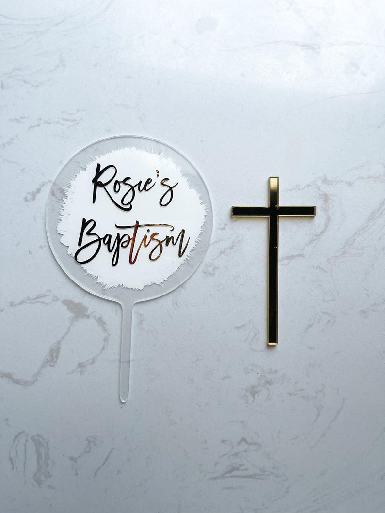 Personalized Cake Topper, Acrylic Cross, Acrylic Cross Cake Topper ...