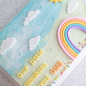Fondant Sun, Rainbow, Clouds - Etsy