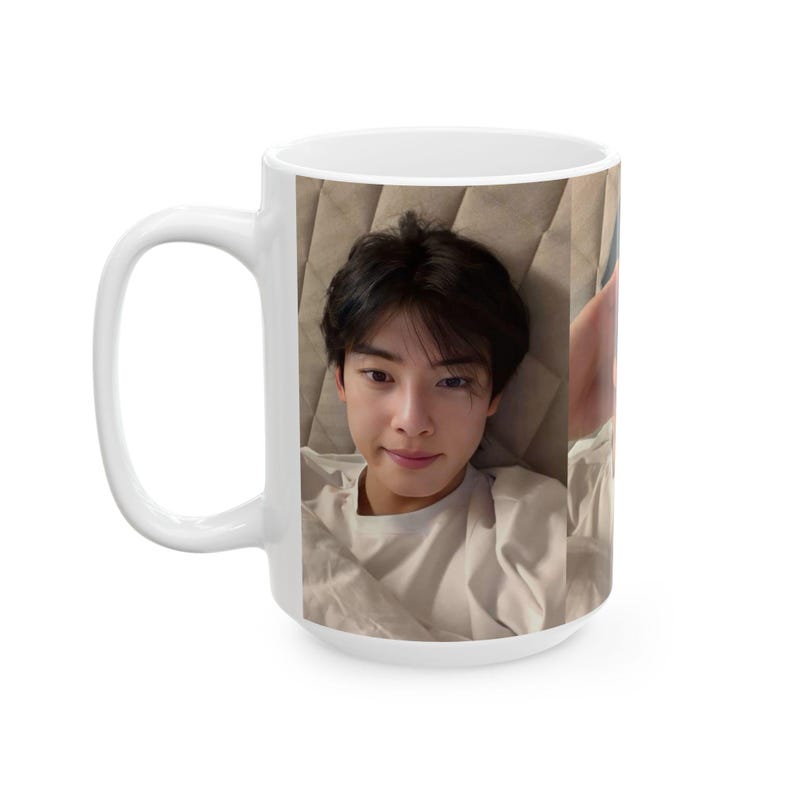 Cha Eun Woo Ceramic Mug, Korean Mug Gift, Birthday Gift, White Mug ...