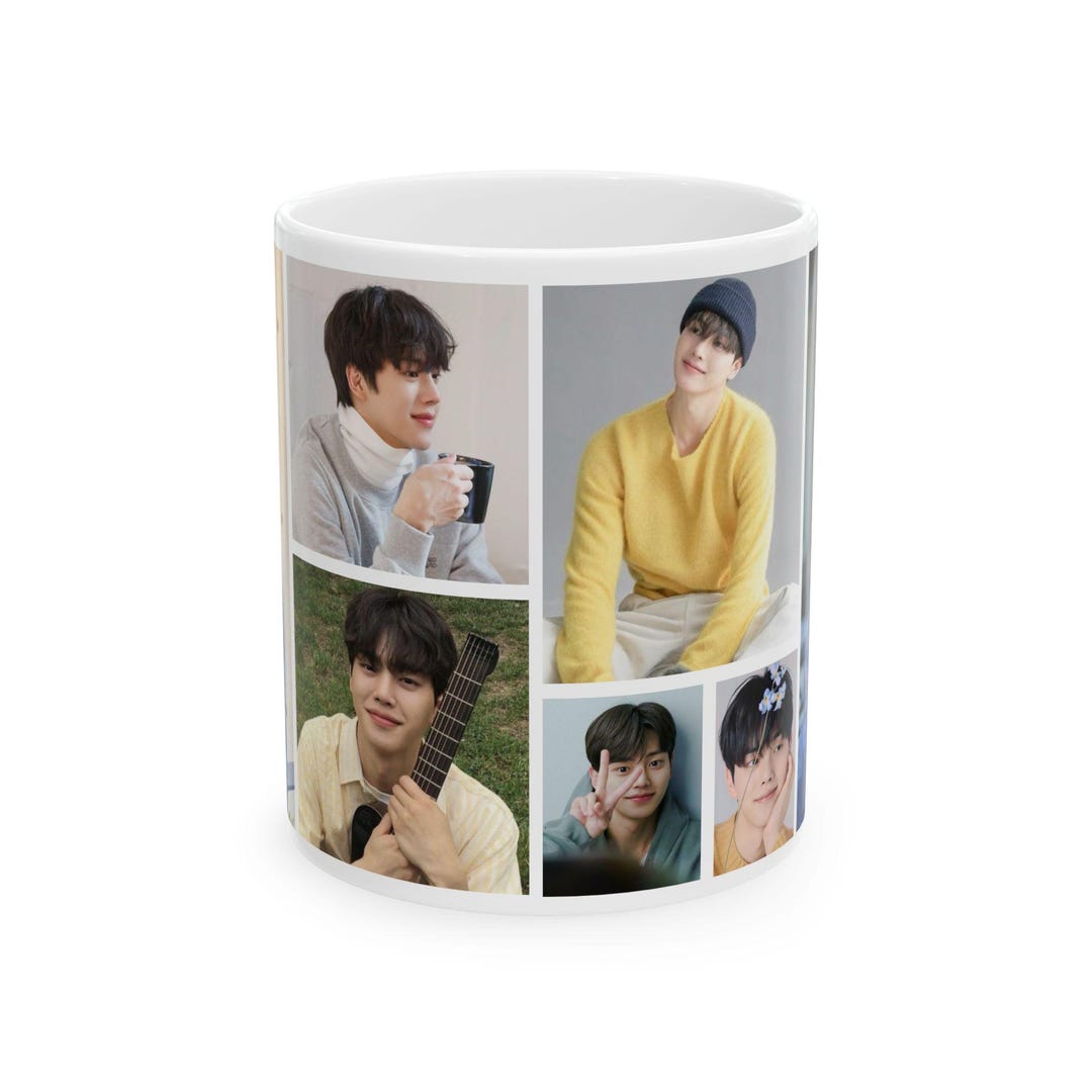 Song Kang Ceramic Coffee Mug, Korean Mug Gift, Birthday Gift, White Mug ...