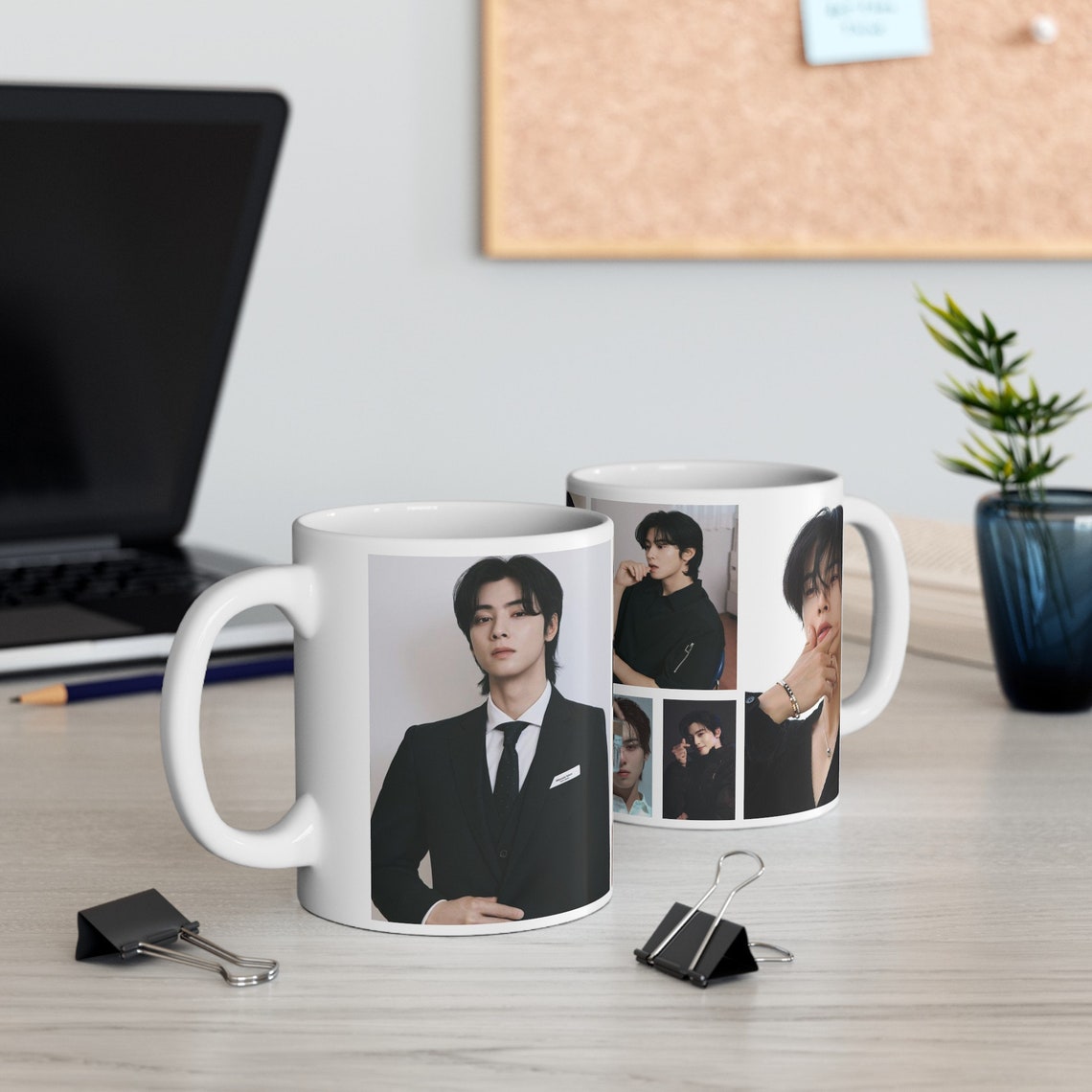 Cha Eun Woo Ceramic Mug, Korean Mug Gift, Birthday Gift, White Mug ...