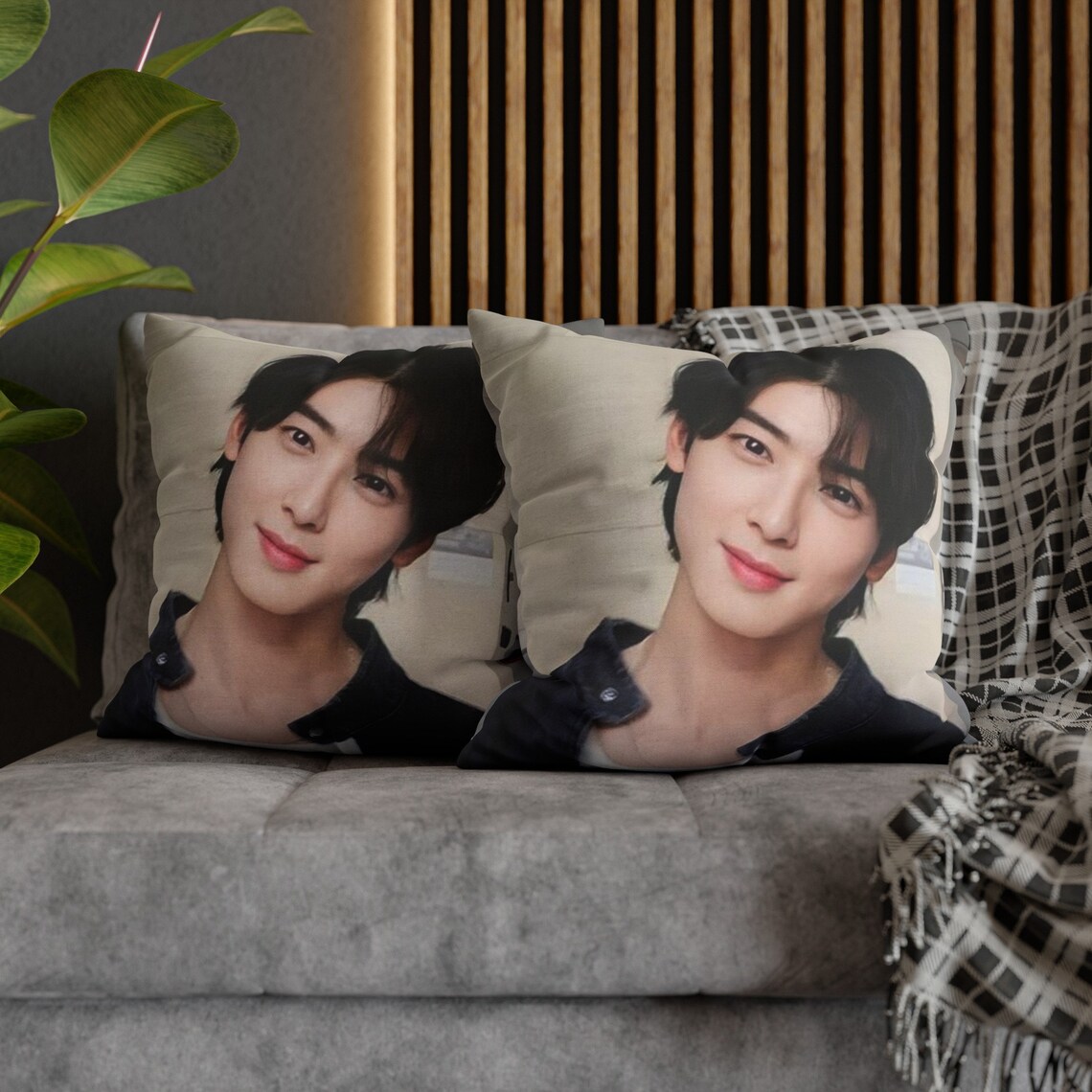 Cha Eun Woo PILLOW, Korean Pillow Gift, Birthday Gift, White Pillow ...