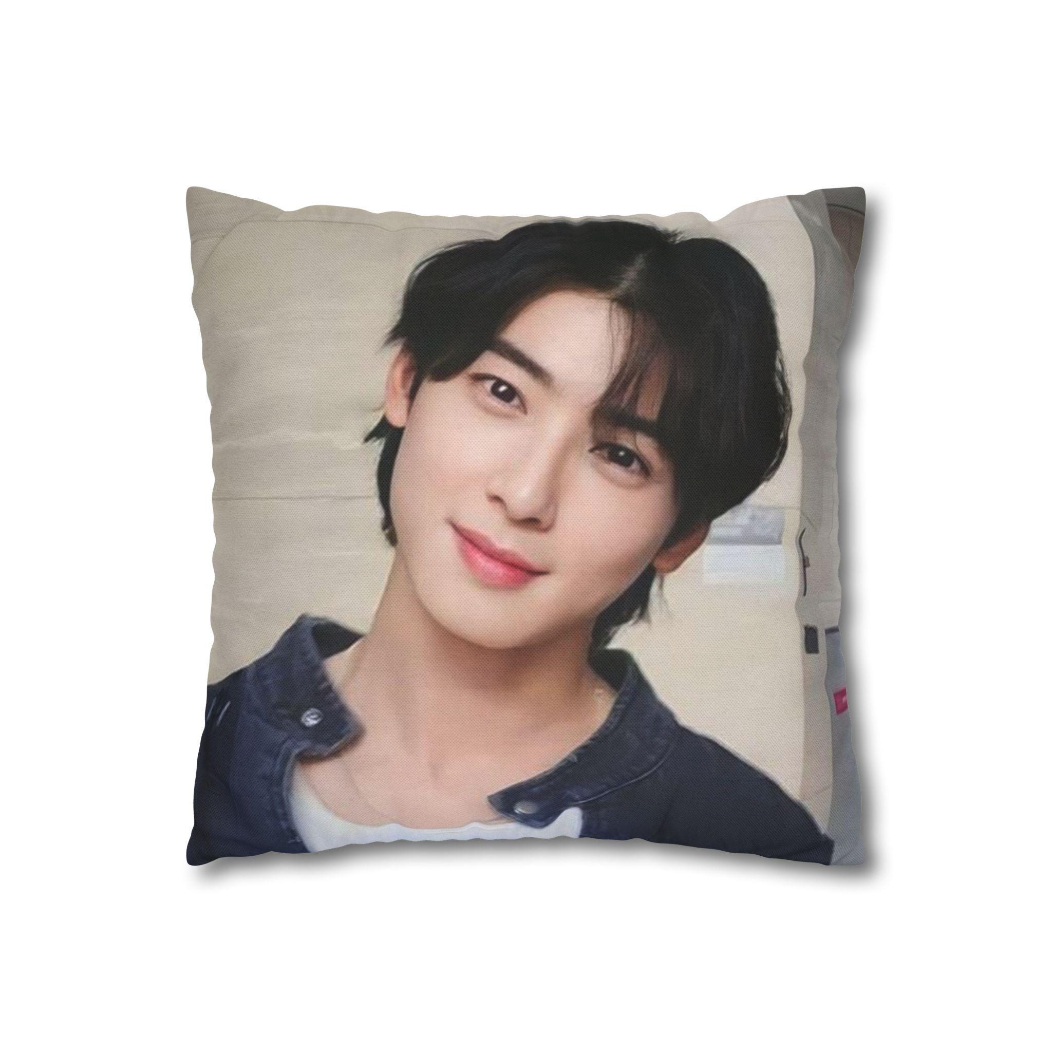 Cha Eun Woo PILLOW, Korean Pillow Gift, Birthday Gift, White Pillow ...