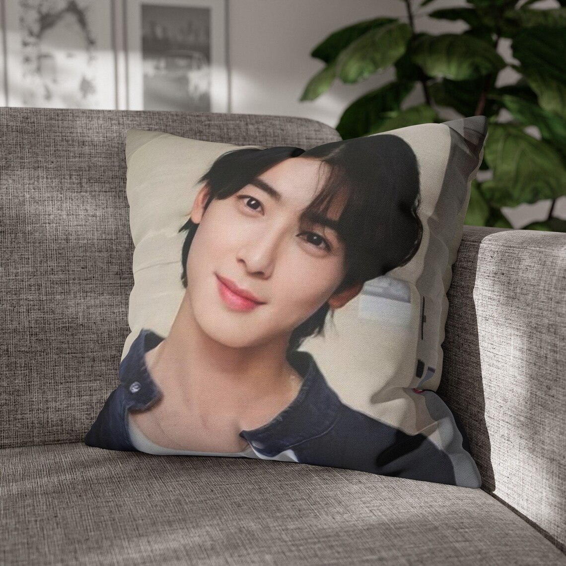 Cha Eun Woo PILLOW, Korean Pillow Gift, Birthday Gift, White Pillow ...