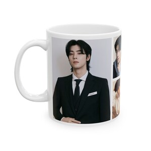 Cha Eun Woo Ceramic Mug, Korean Mug Gift, Birthday Gift, White Mug, 11oz, Custom Mug, Kdrama ...