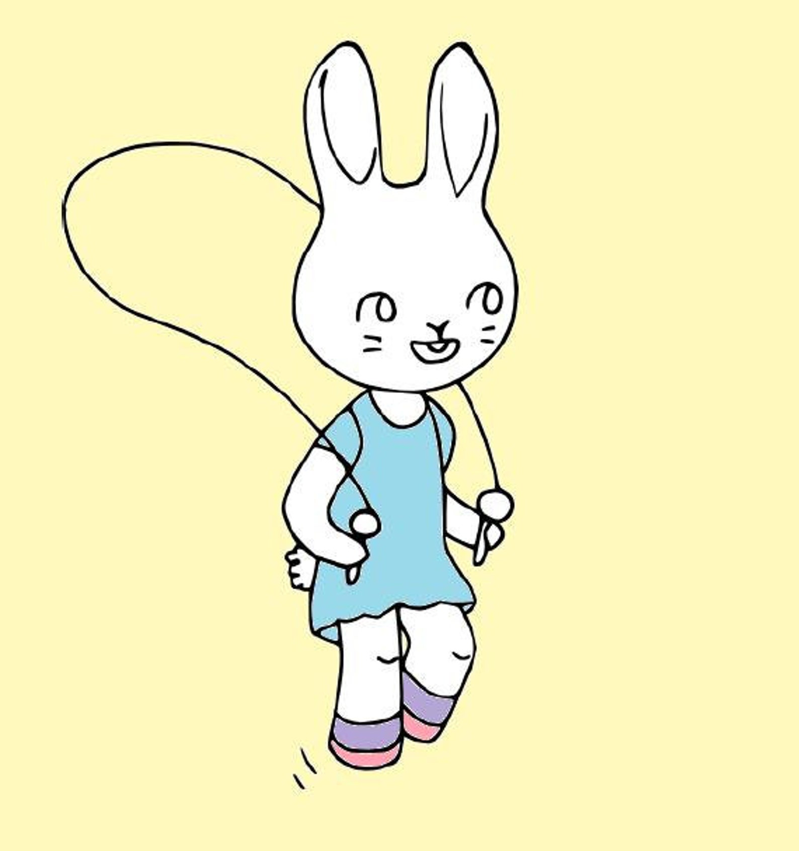 SALE! Skipping Bunny Rabbit Embroidery Pattern PDF - Simple and Easy ...