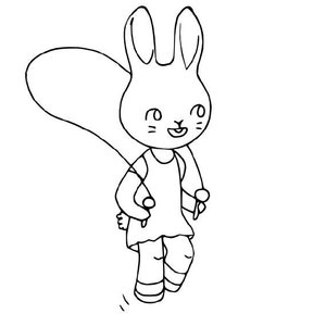 SALE! Skipping Bunny Rabbit Embroidery Pattern PDF - Simple and Easy ...