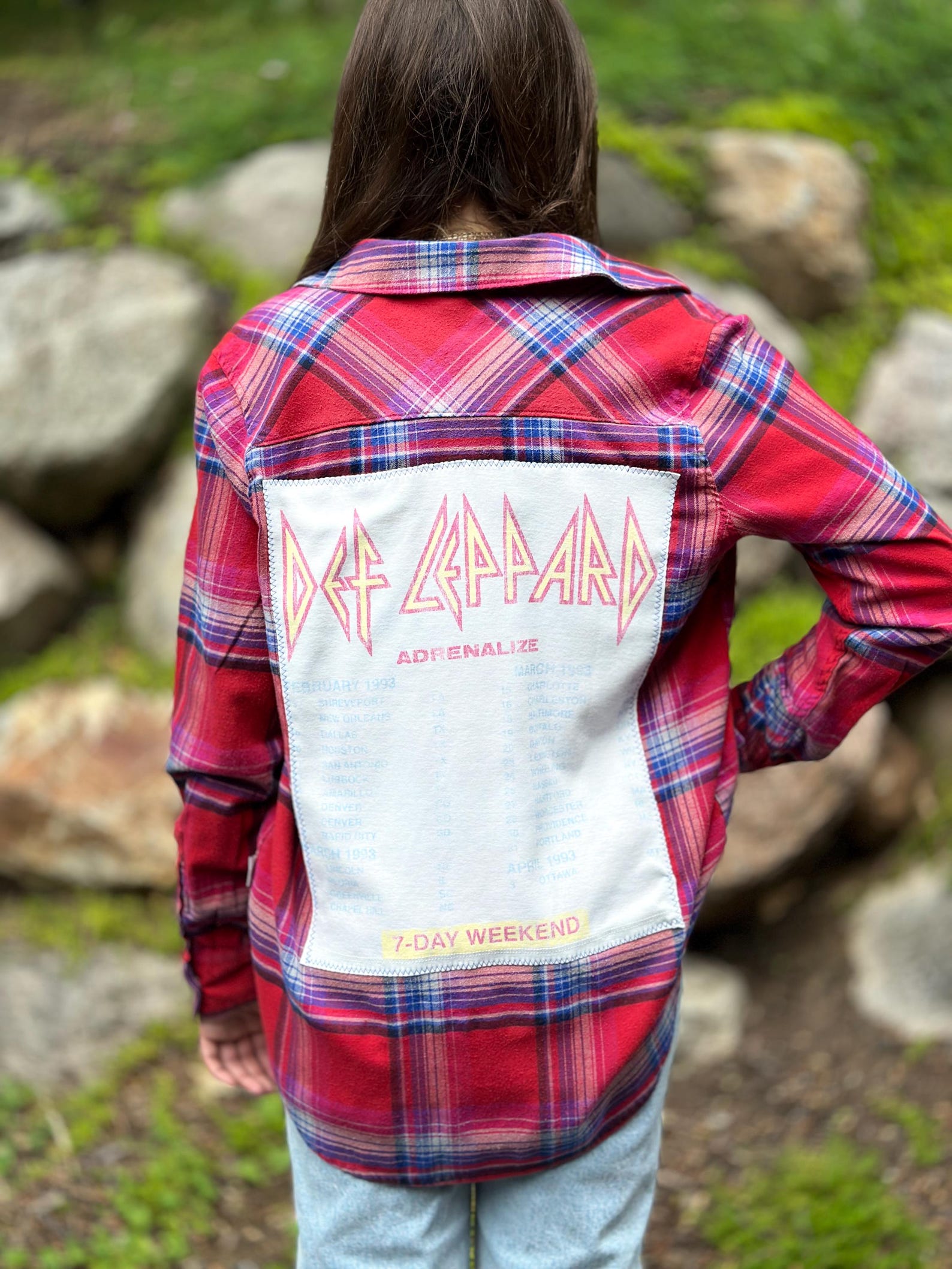 Def Leppard Upcycled Flannel Shirt Custom Flannel Unique Flannel ...