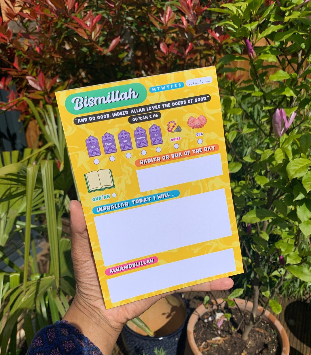 Quran Tracker Notepad | Salah Tracker | Bismillah Alhamdulillah ...