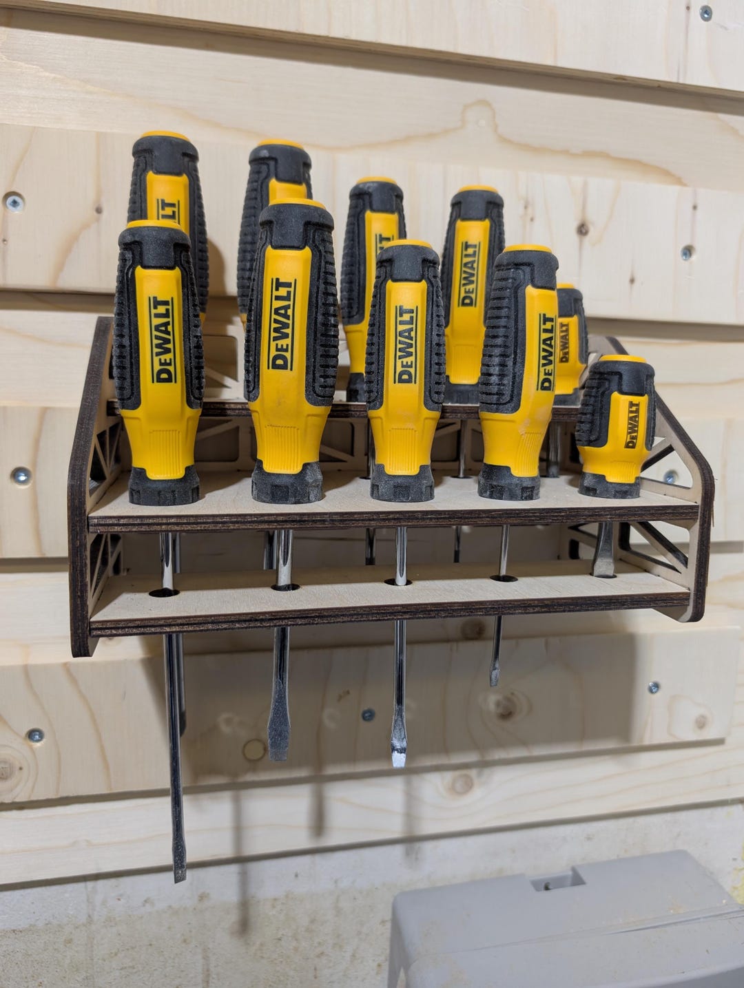 Laser Cut DIY 10-slot Screwdriver Rack Plans Svg, Dxf, Aifiles for Tool ...