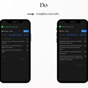 Notion Task Tracker | iPhone Digital Planner | Task Manager | Productivity Planner | Project ...