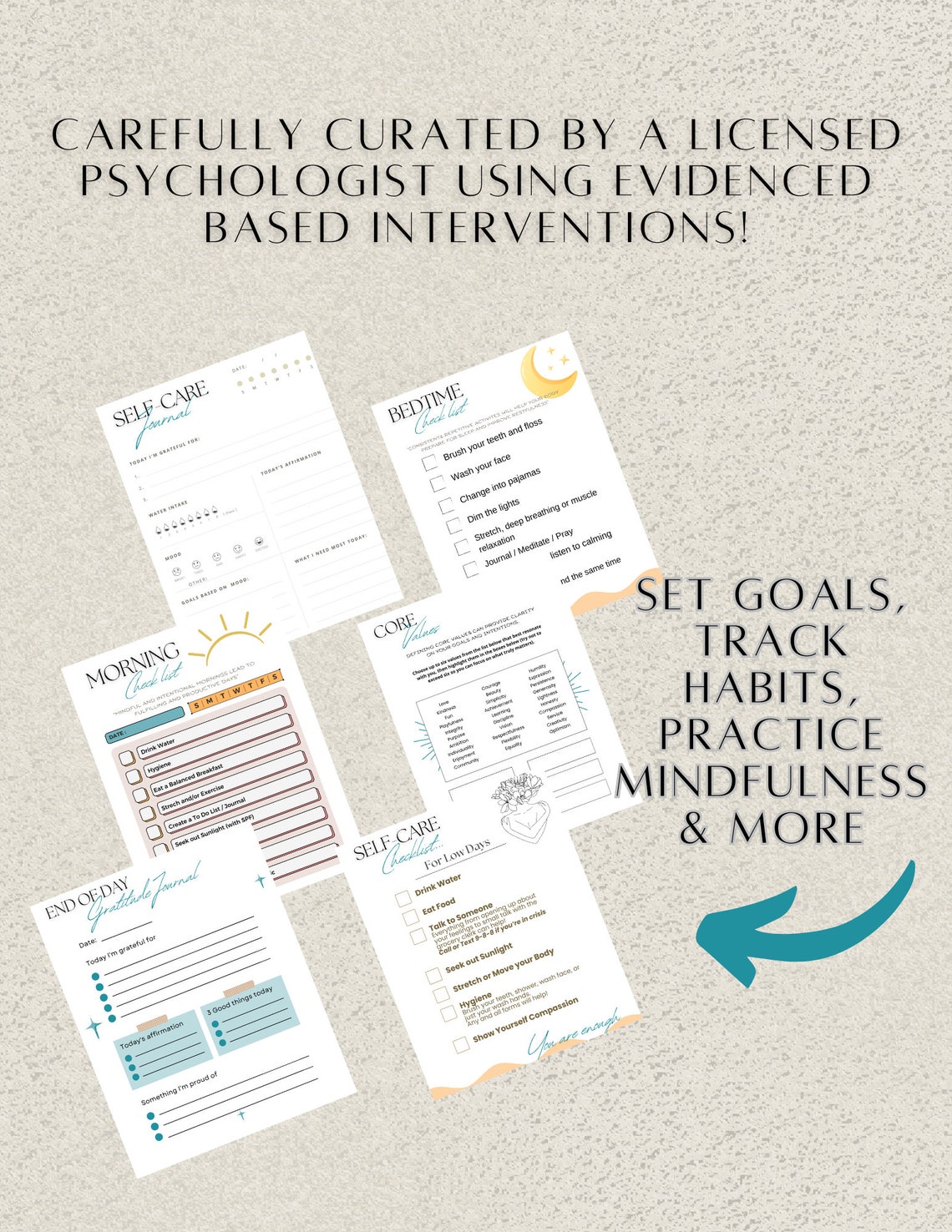 Printable Mindfulness Workbook Self-care Planner Self-love Journal ...
